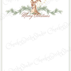 Printable Christmas Stationery Digital Download Instant Editable ...