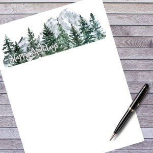 Printable Christmas Stationery Digital Download for 4x6 Paper Instant ...