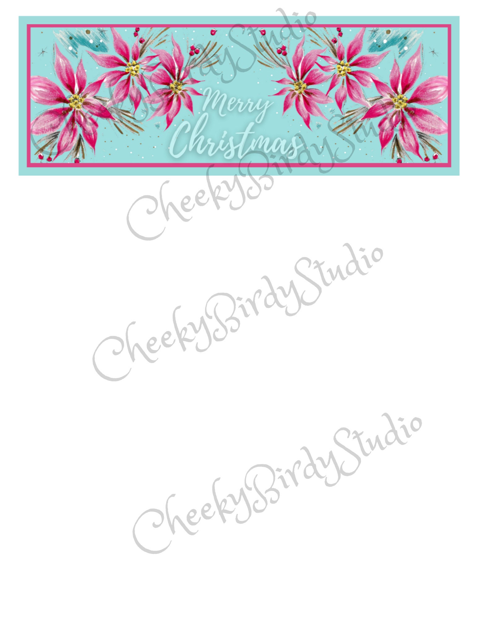 Printable Christmas Stationery Digital Download Instant Pink - Etsy
