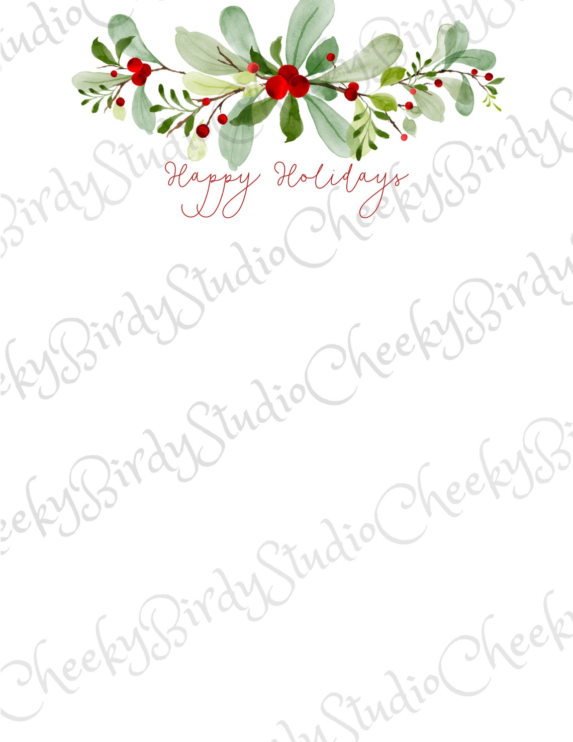 Printable Christmas Stationery Digital Download - Instant Editable ...