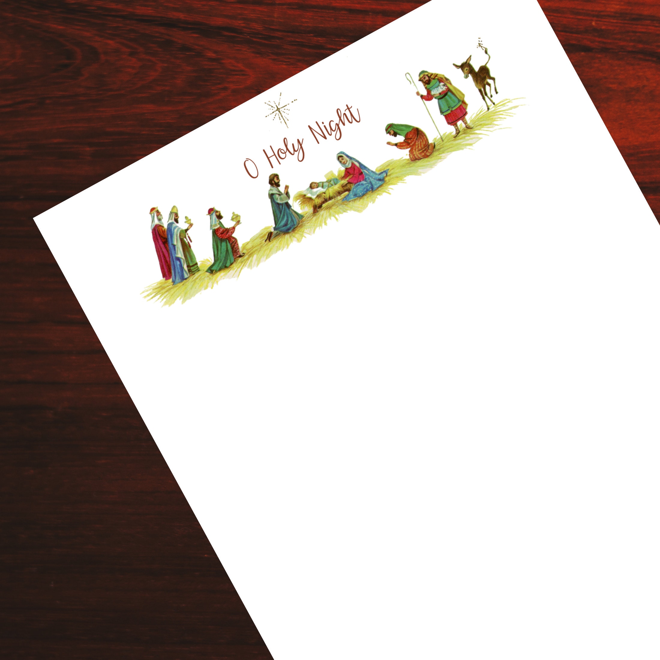 Printable Christmas Stationery Digital Download Instant Editable ...