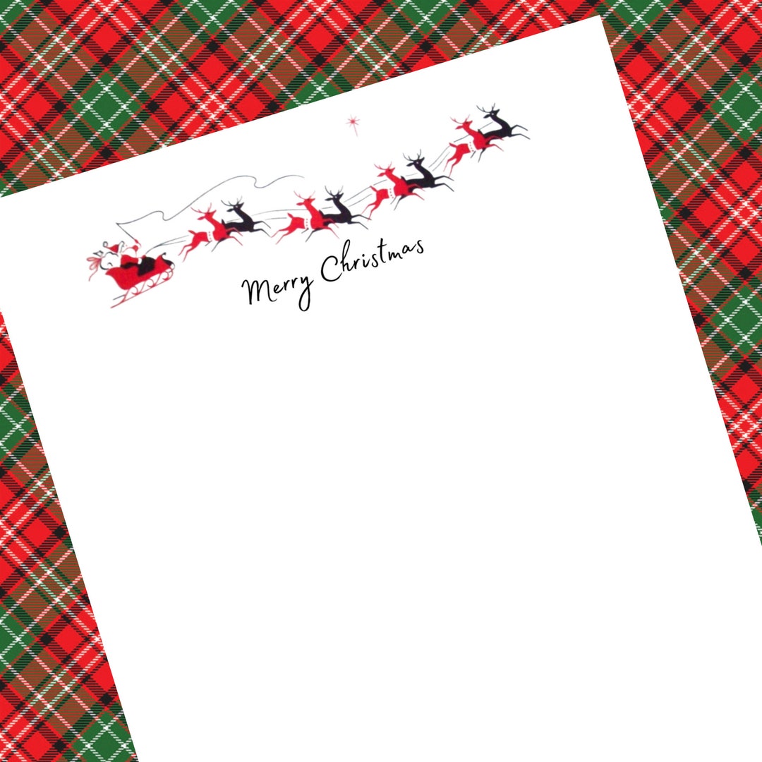 Printable Christmas Stationery Digital Download Instant Editable Merry ...