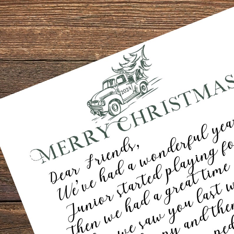 Printable 2024 Christmas Stationery Digital Download Instant Editable ...