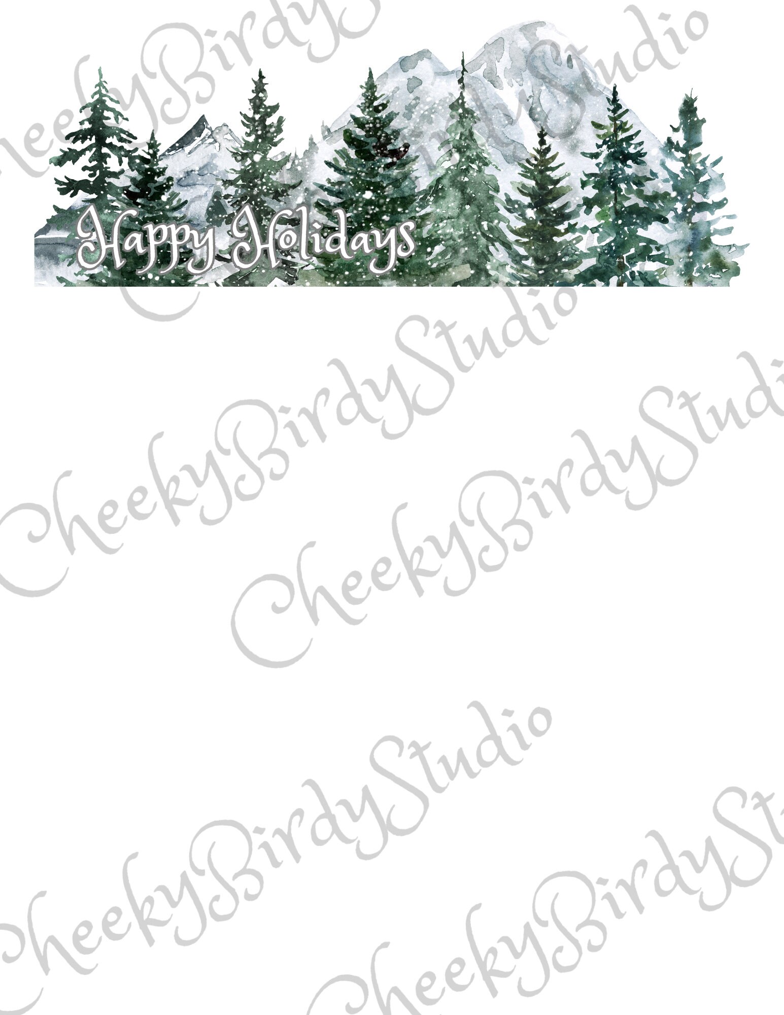 Printable Christmas Stationery Digital Download for 4x6 Paper Instant ...