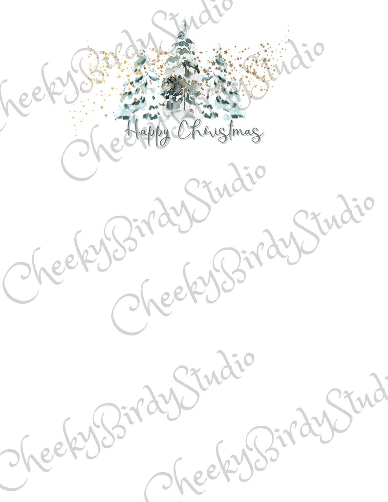 Printable Christmas Stationery Digital Download - 8.5x11 Instant ...