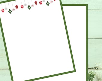Printable Christmas Stationery Digital Download Instant | Etsy