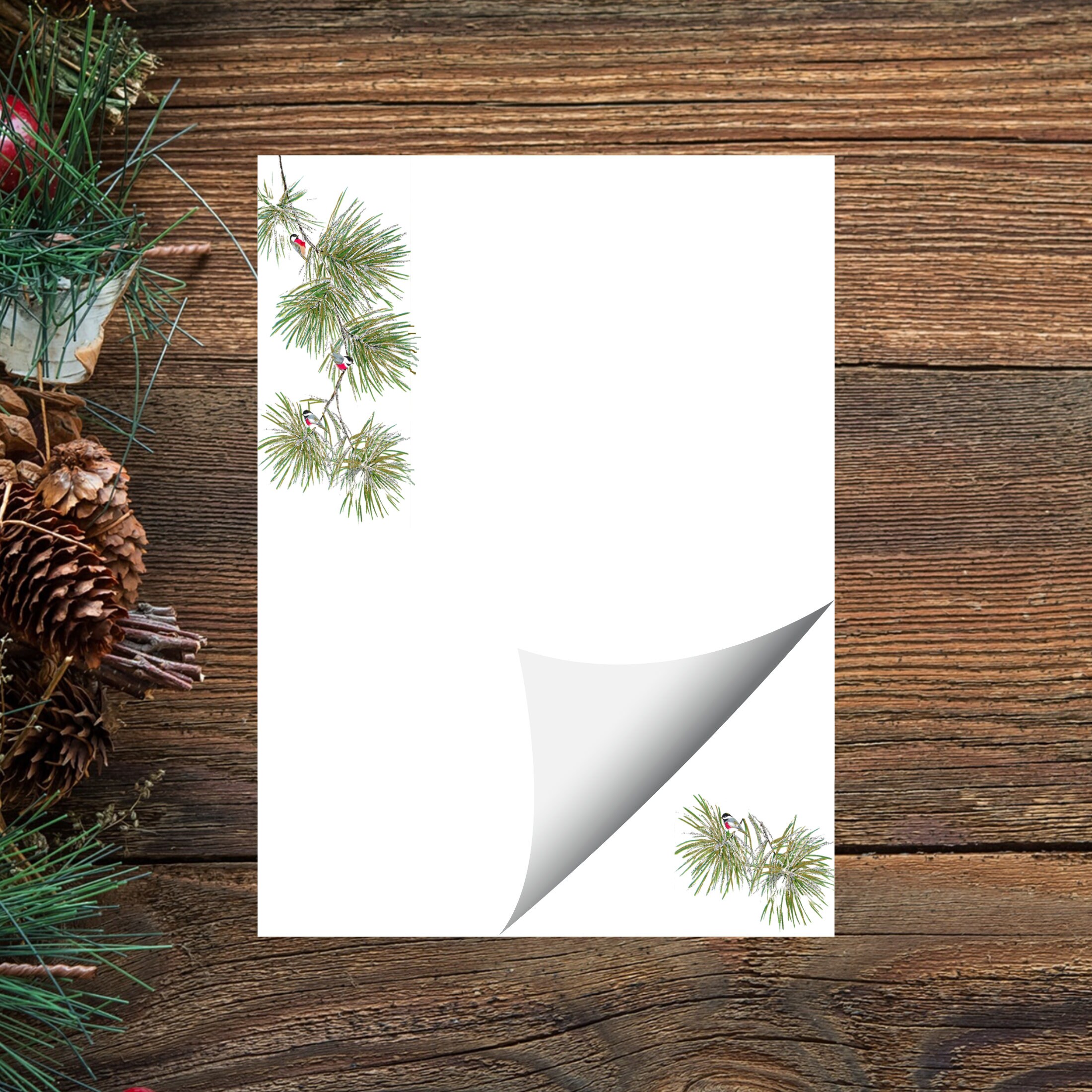 Printable Christmas Stationery Digital Download - 2 Pages Instant ...