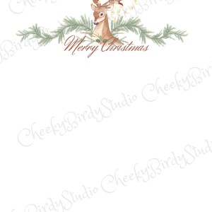 Printable Christmas Stationery Digital Download Instant Editable ...