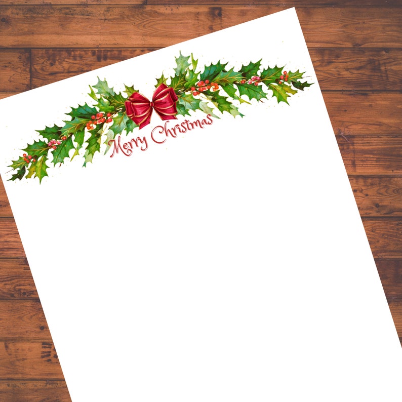 Printable Christmas Stationery Digital Download - Instant Editable ...