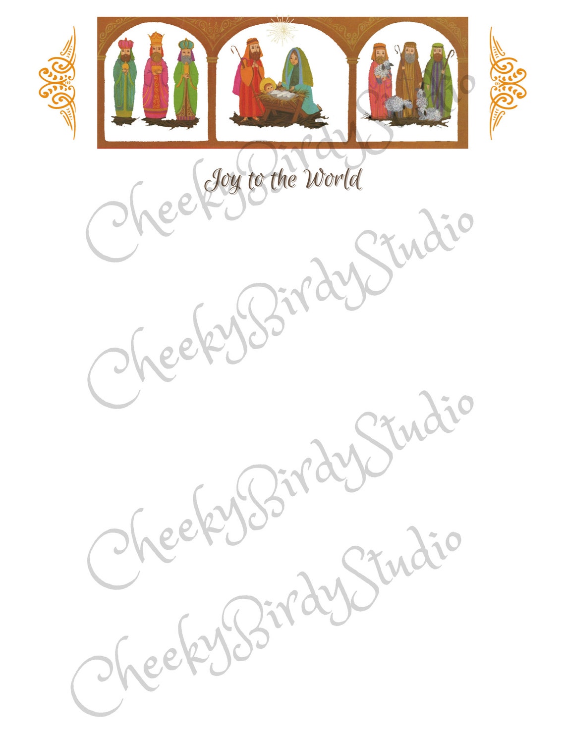 Printable Christmas Nativity Stationery Digital Download - Etsy