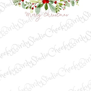 Printable Christmas Stationery Digital Download - 8.5x11 Instant ...