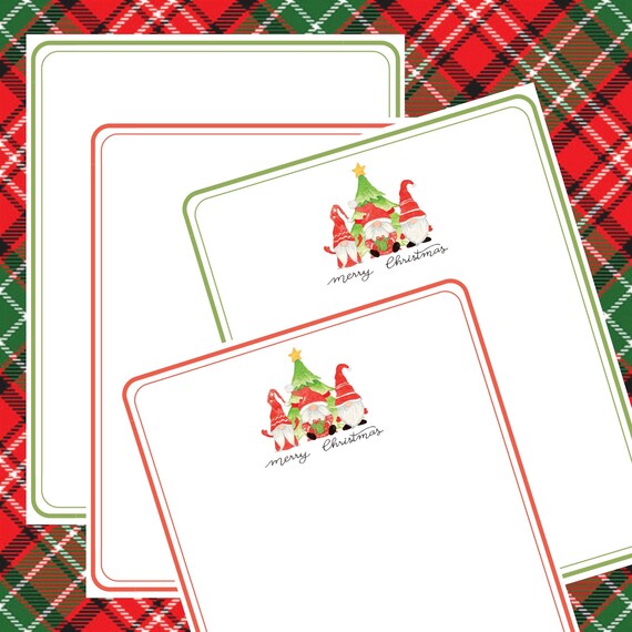Printable Christmas Stationery Digital Download 2 Pages | Etsy