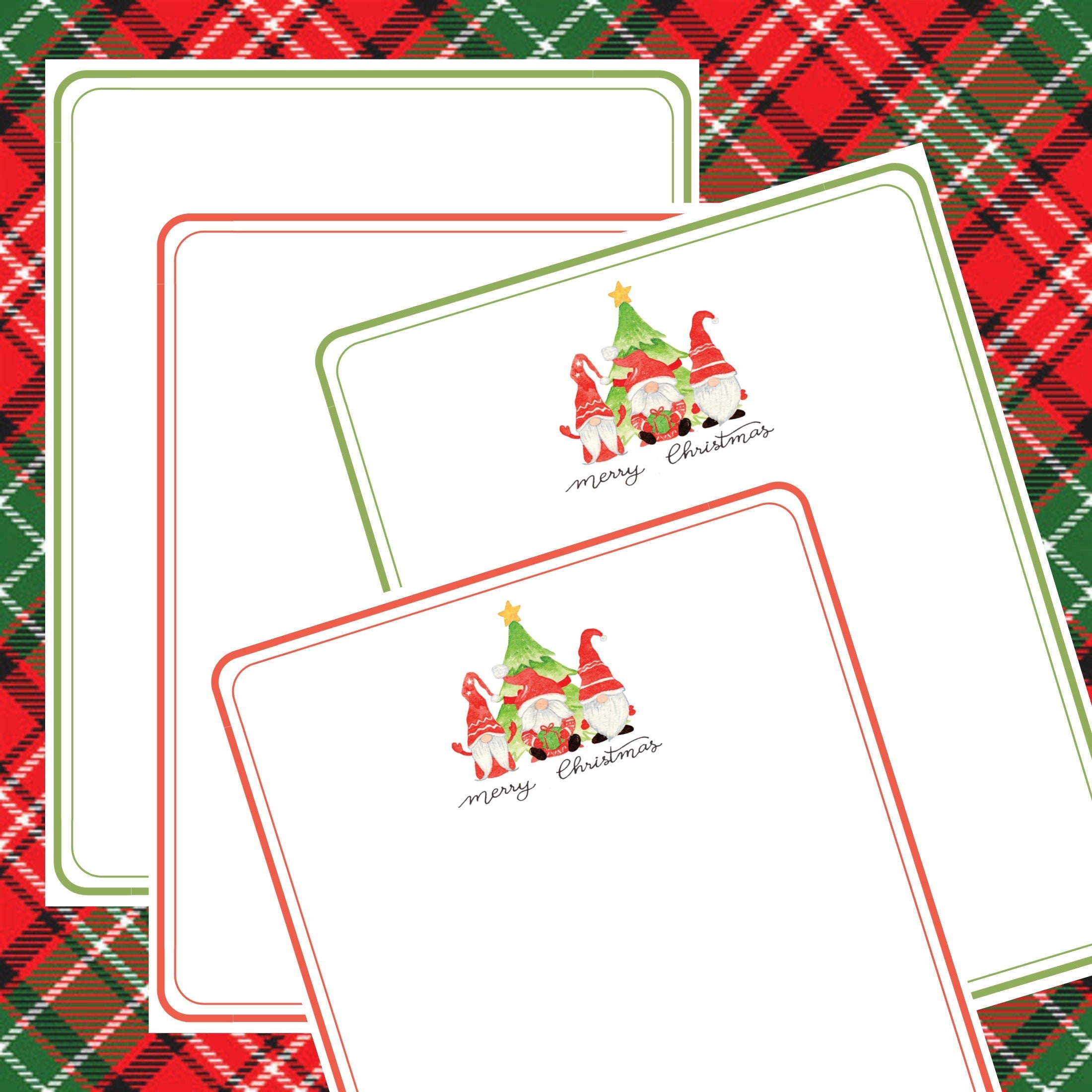 Printable Christmas Stationery Digital Download 2 Pages Instant ...