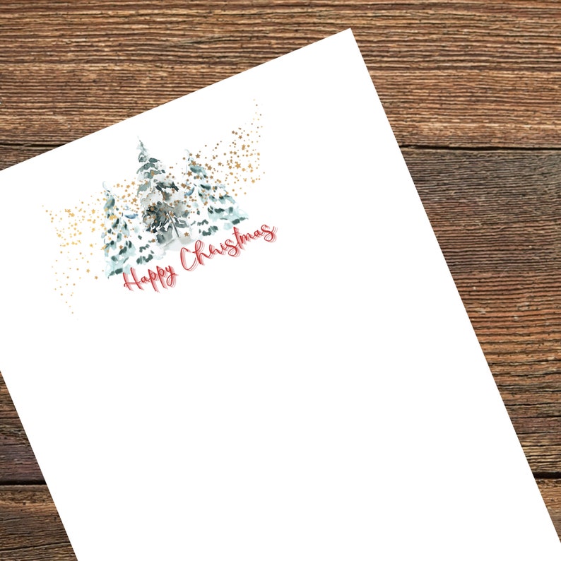 Printable Christmas Stationery Digital Download - 8.5x11 Instant ...