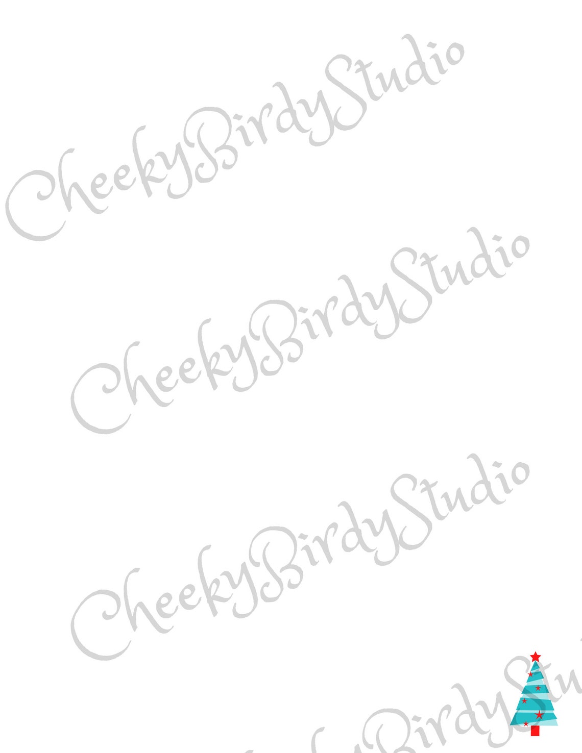 Printable Christmas Stationery Digital Download 2 Pages Instant ...