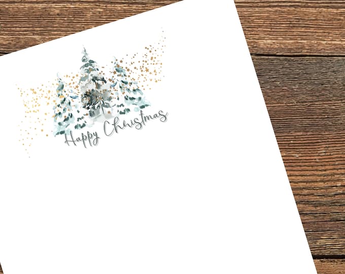 Printable Christmas Stationery Digital Download 8.5x11 Instant Editable ...