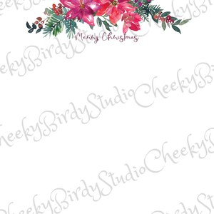 Printable Christmas Stationery Digital Download 3 Pages Instant ...