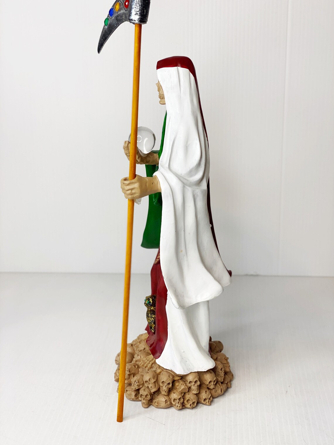 Mexican Flag Colors Holy Death Santa Muerte 14.5 Fixed Curada | Etsy