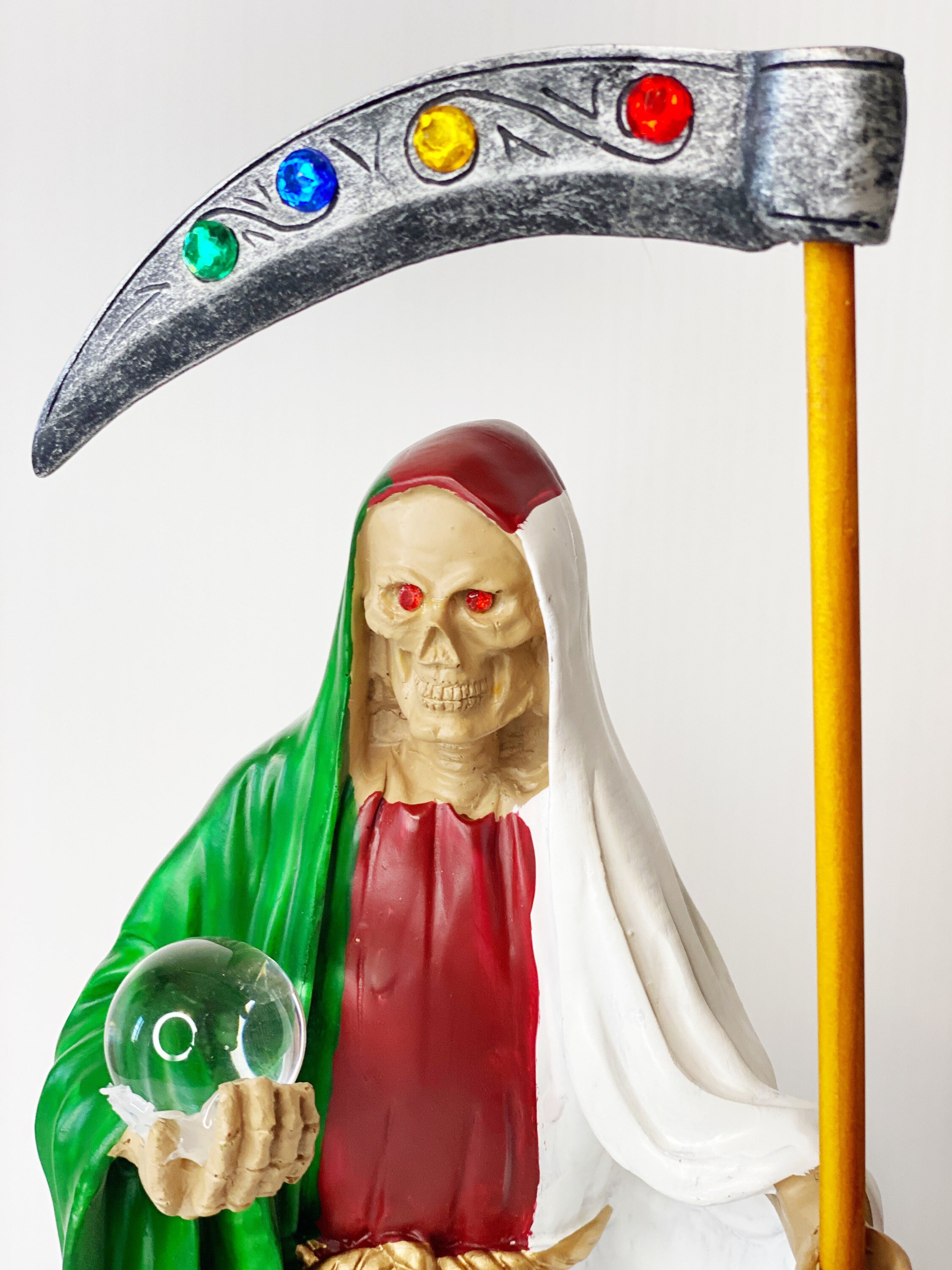 Mexican Flag Colors Holy Death Santa Muerte 14.5 Fixed Curada | Etsy