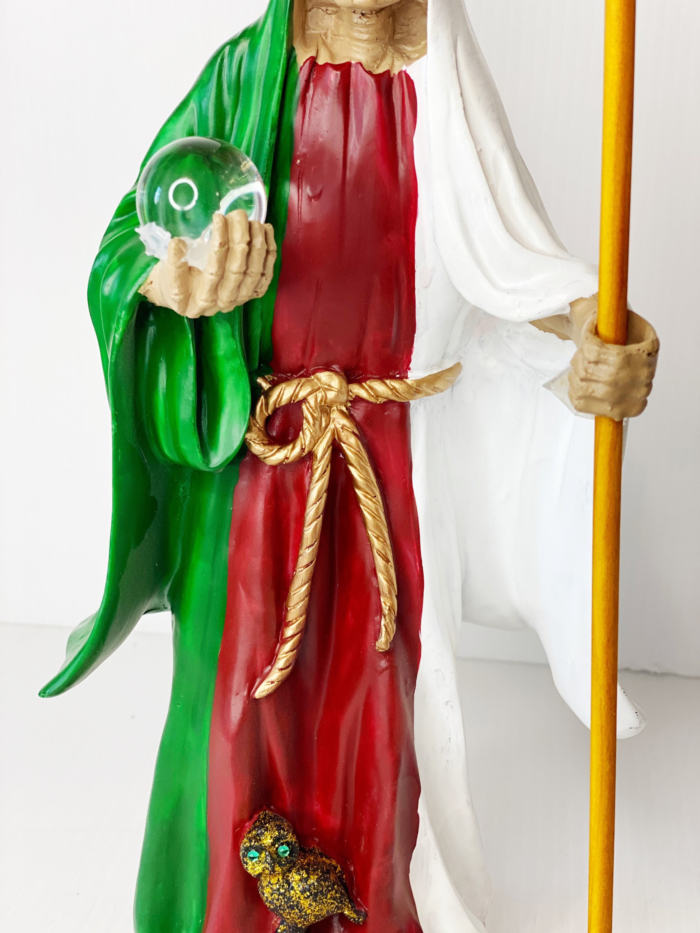 Mexican Flag Colors Holy Death Santa Muerte 14.5 Fixed Curada | Etsy