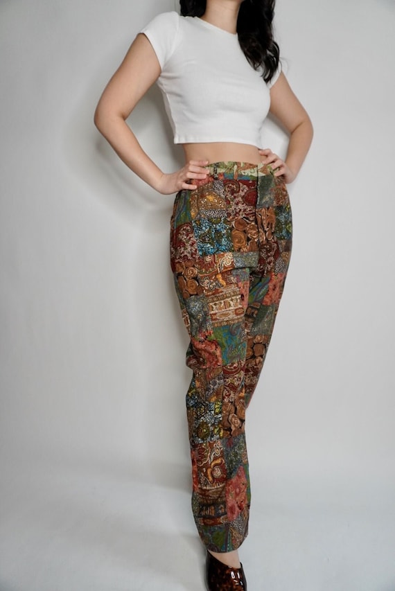 vintage patchwork pants - Gem