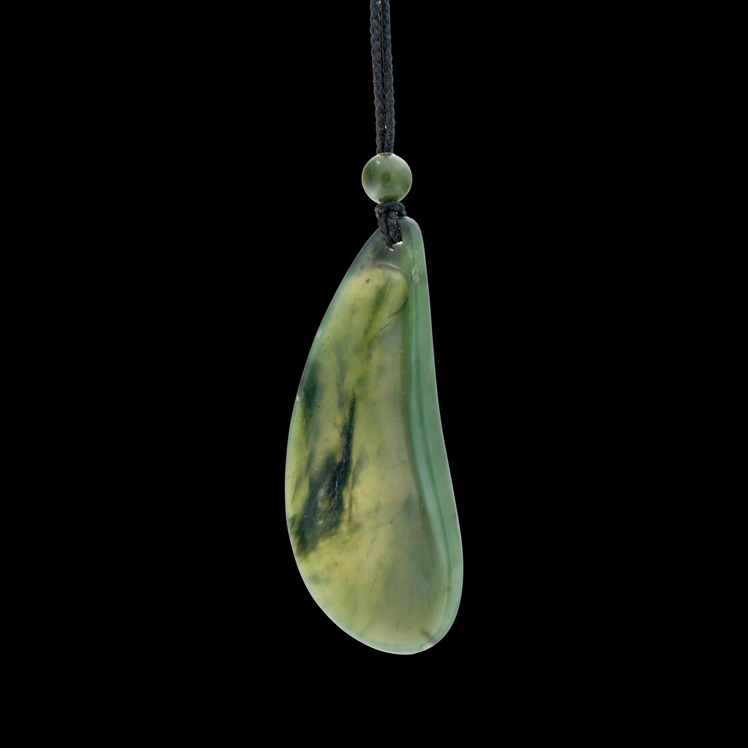 Hand Carved Big Sur Jade Mussel Shell Pendant - Etsy
