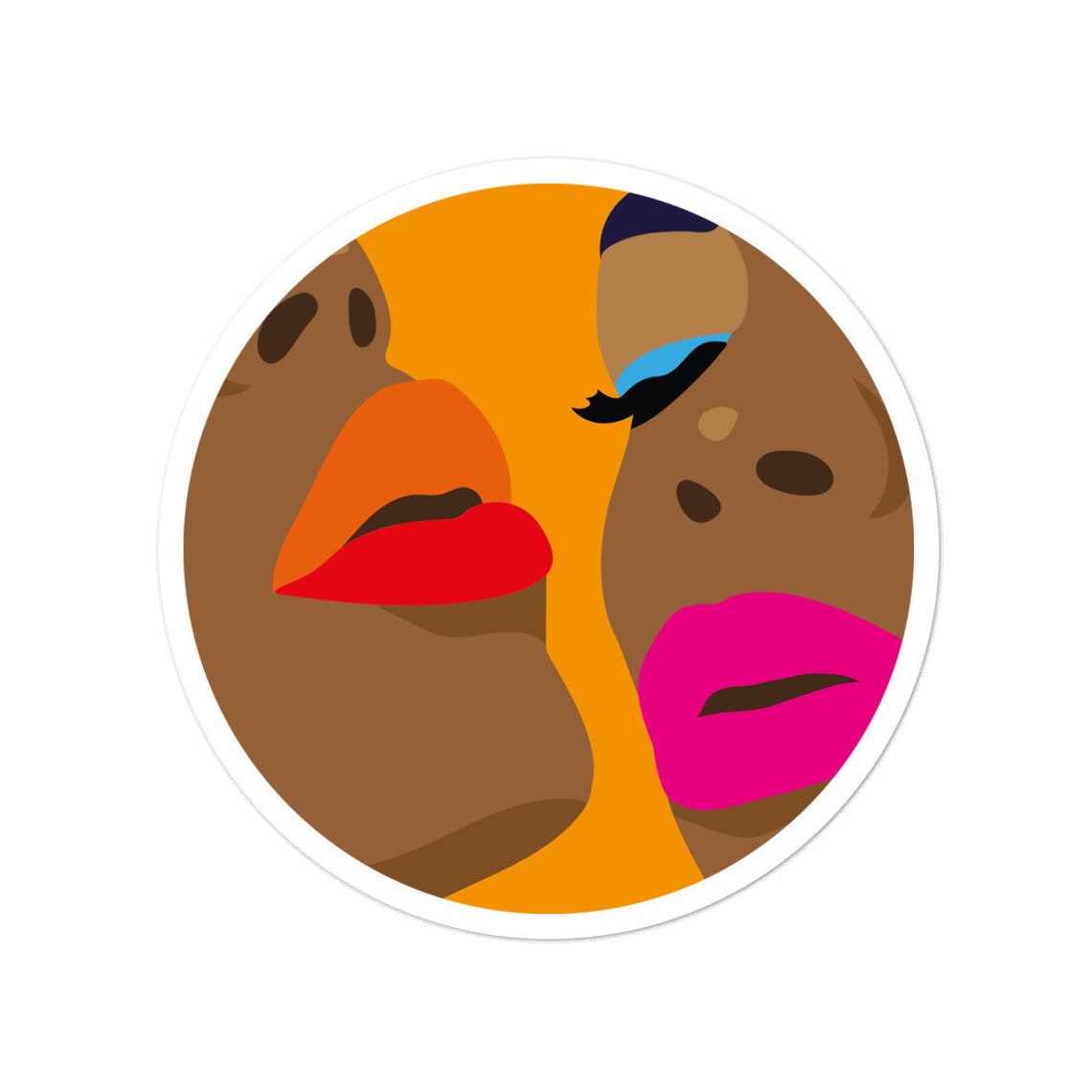 Lips Sticker Black Woman Sticker Macbook Sticker Laptop | Etsy