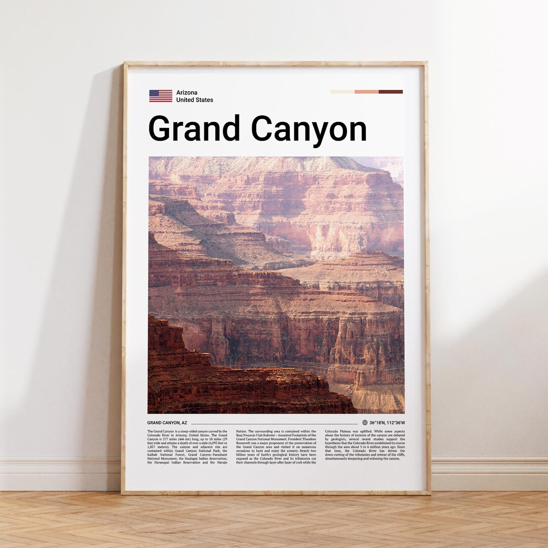 Grand Canyon Print Grand Canyon Wall Art Grand Canyon Poster Grand ...