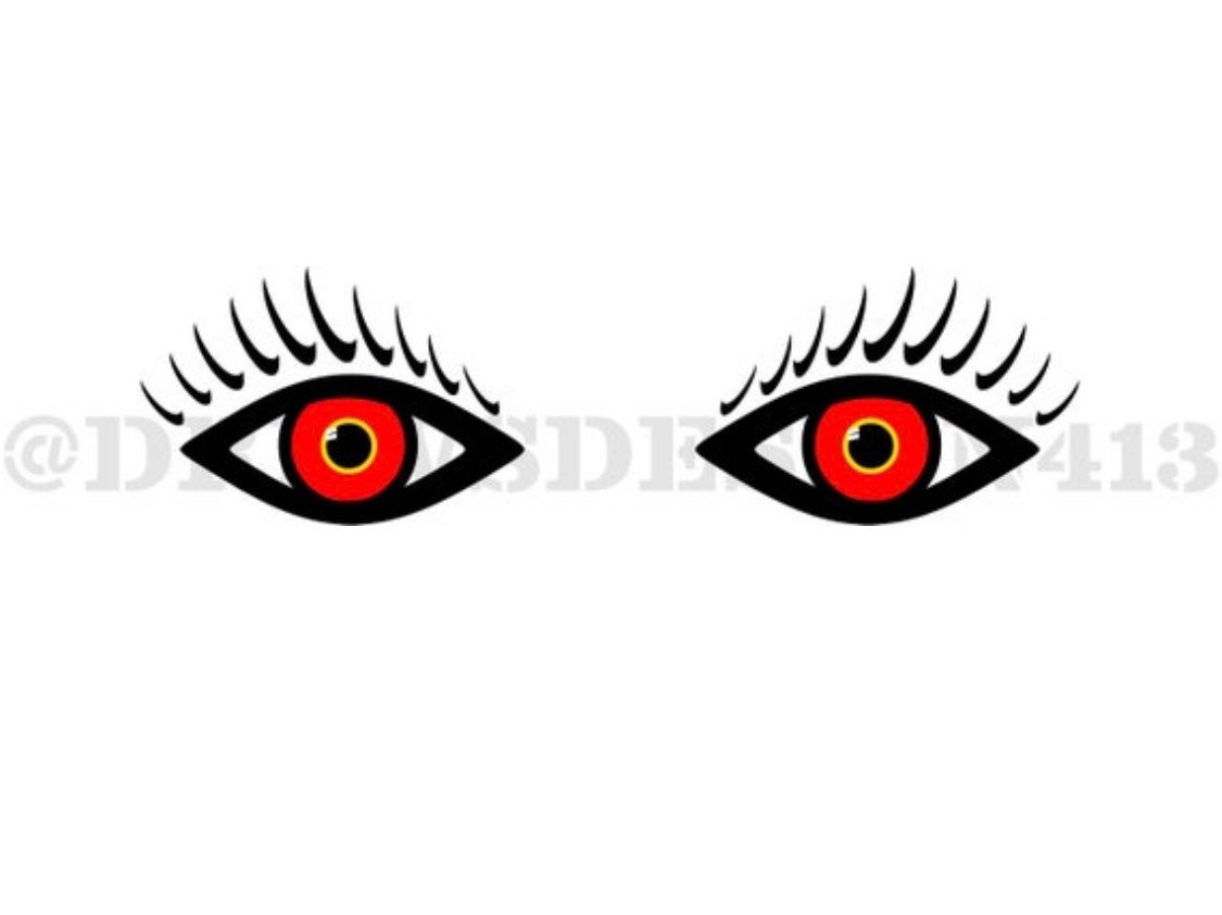 Red Eyes Clip Art, SVG, PNG, JPEG - Etsy