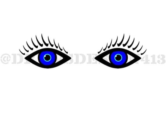 Blue Eyes Clip Art Jpeg Png Svg | Etsy