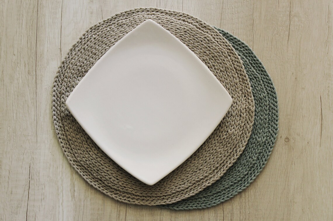 Crochet Placemat Pattern Crochet Placemats Crochet Table | Etsy