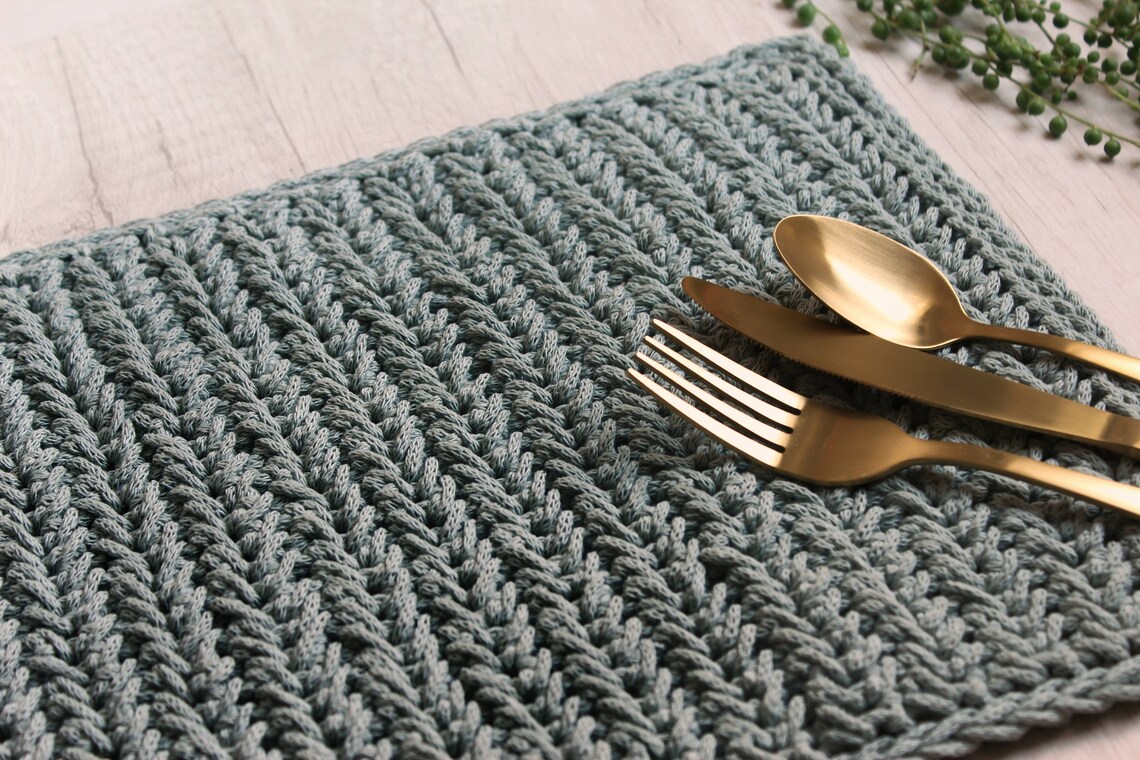 Crochet Placemat Pattern Crocheted Placemat Crochet Table - Etsy