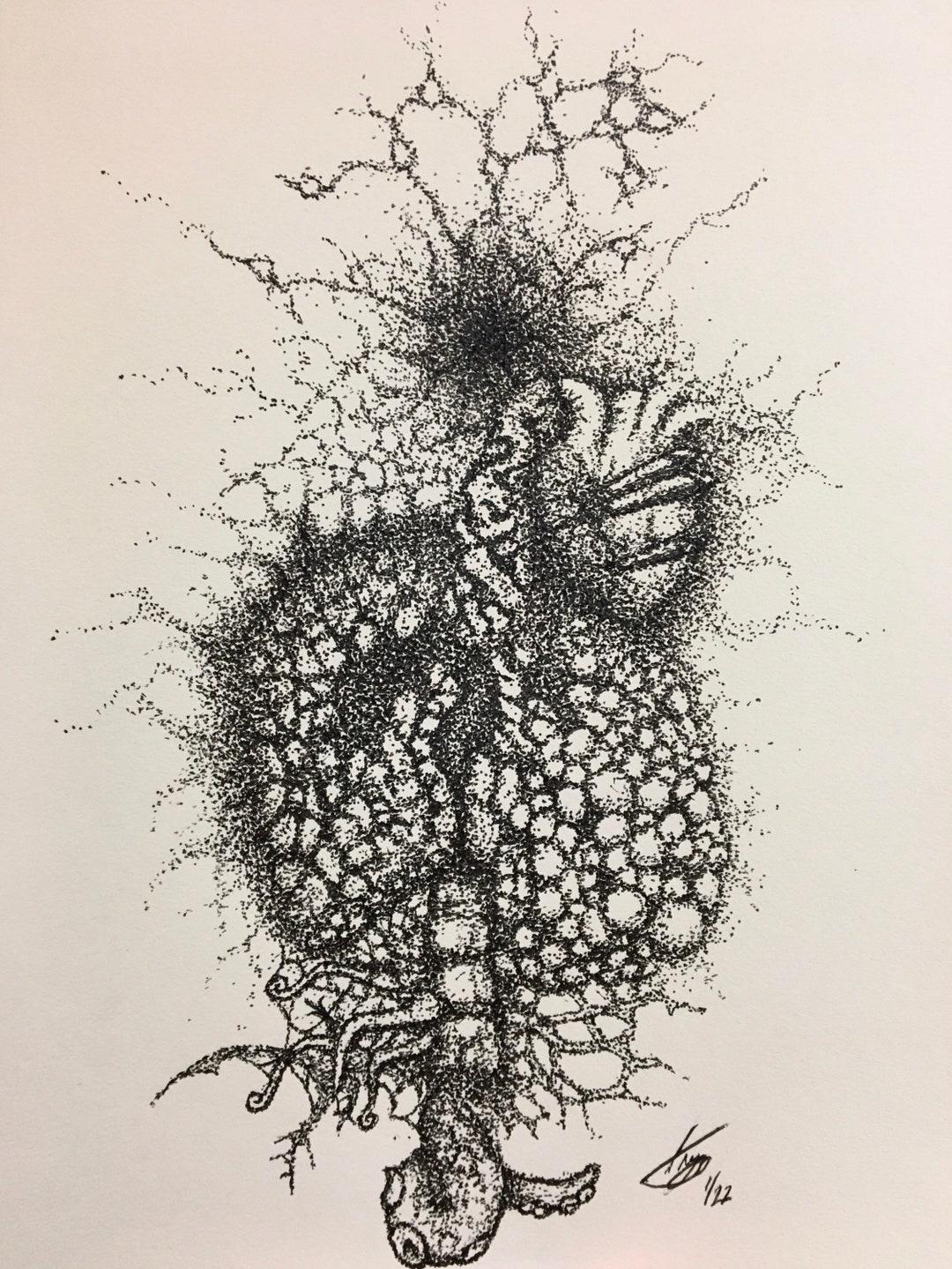 Anxiety | Original Pen & Ink Stippling - Etsy