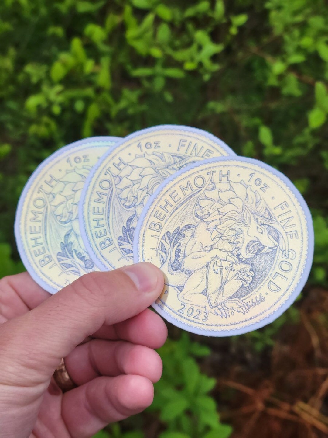 Queen's Behemoth | Gold Holographic Sticker - Etsy