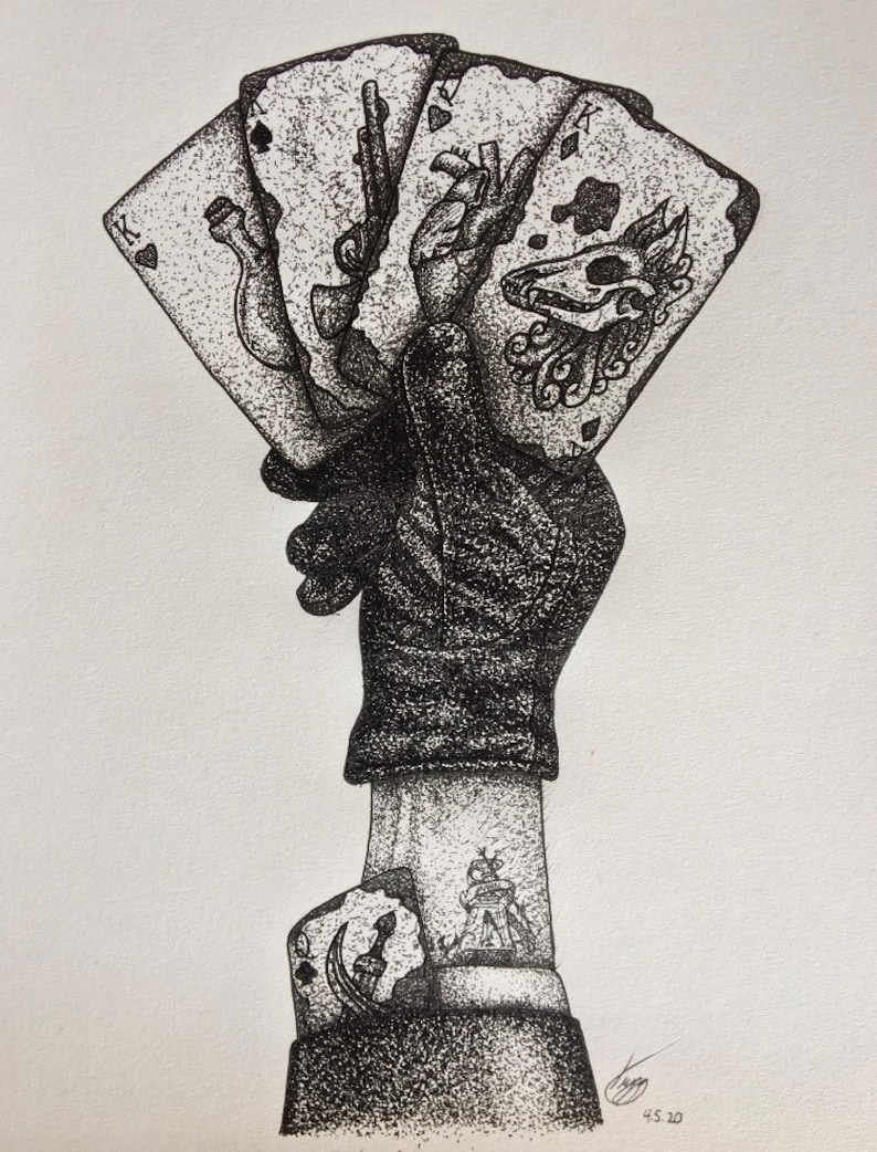 Dirtyhands Pen & Ink Stippling Original Six of Crows - Etsy