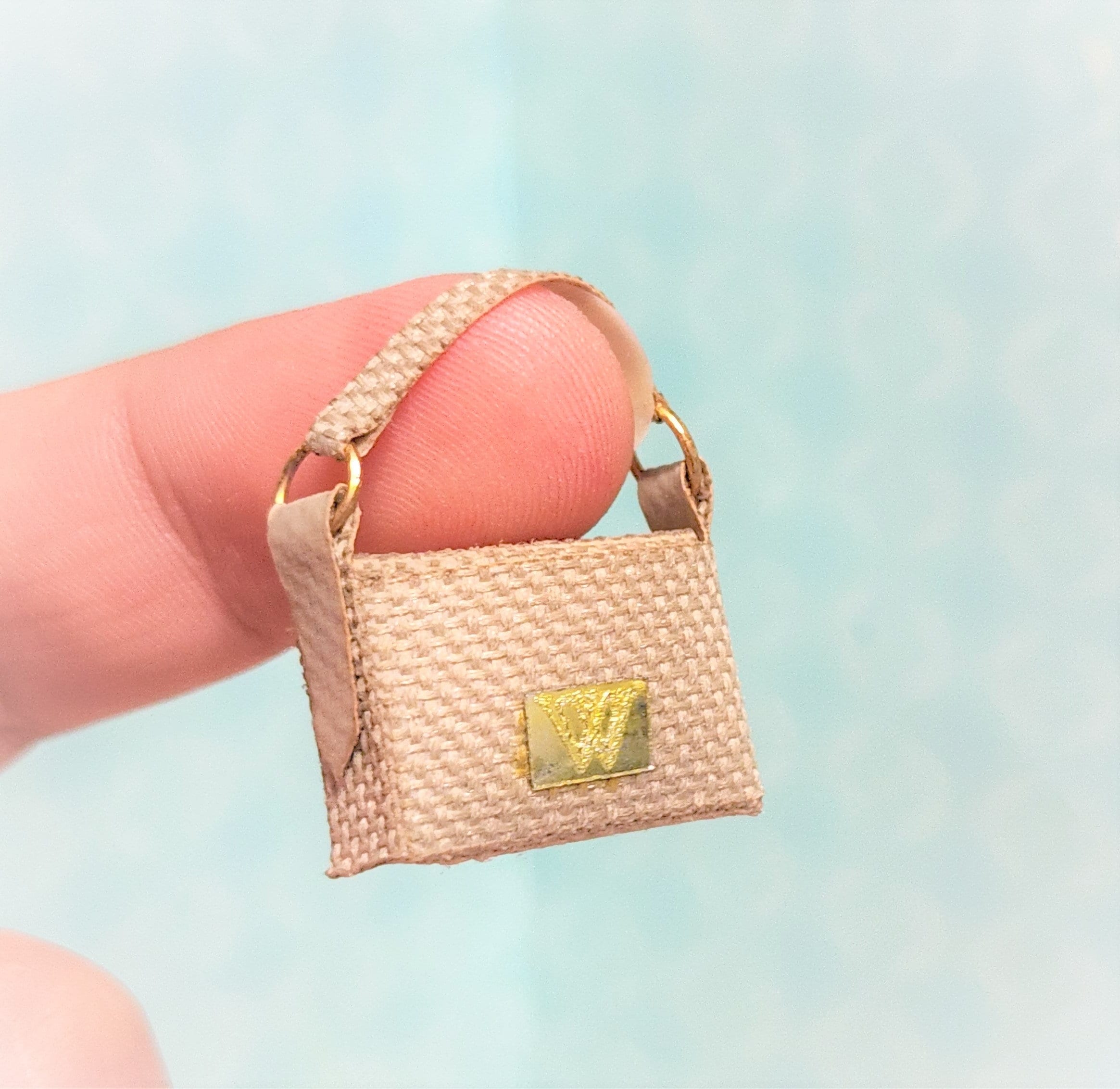 Dollhouse Miniature Bag 1:12 Scale Bag Handbag Tote Designer Style Doll ...