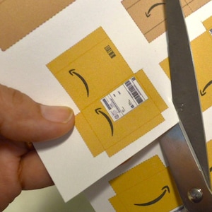 DIY Mini Amazon Box Templates, Dollhouse Miniature Shipping Packages ...