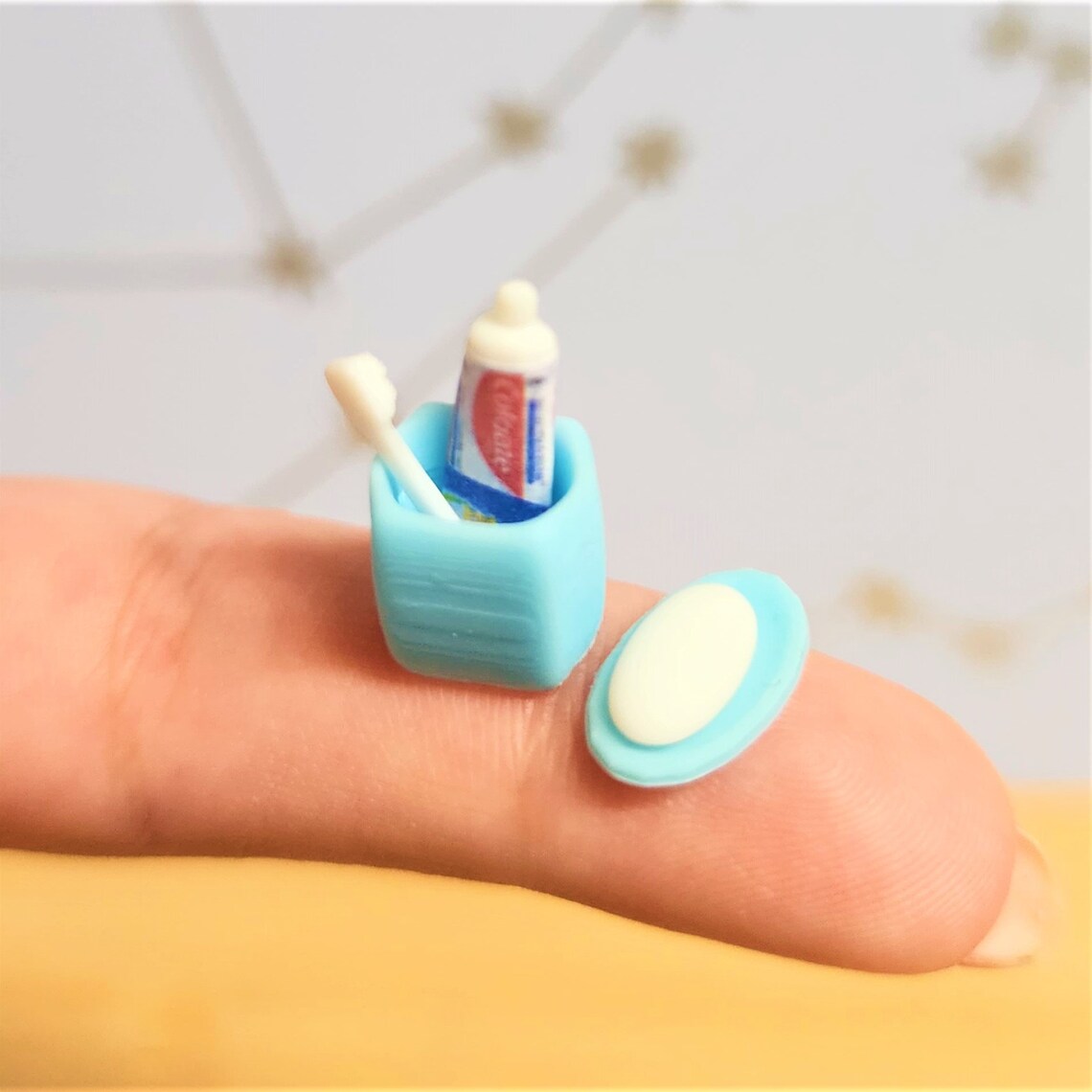 Dollhouse Miniature Toothbrush and Toothpaste Cup Soap - Etsy