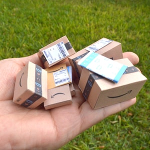 Dollhouse Miniature Amazon Shipping Boxes, 1:12 Scale, (8 Pieces) - Etsy