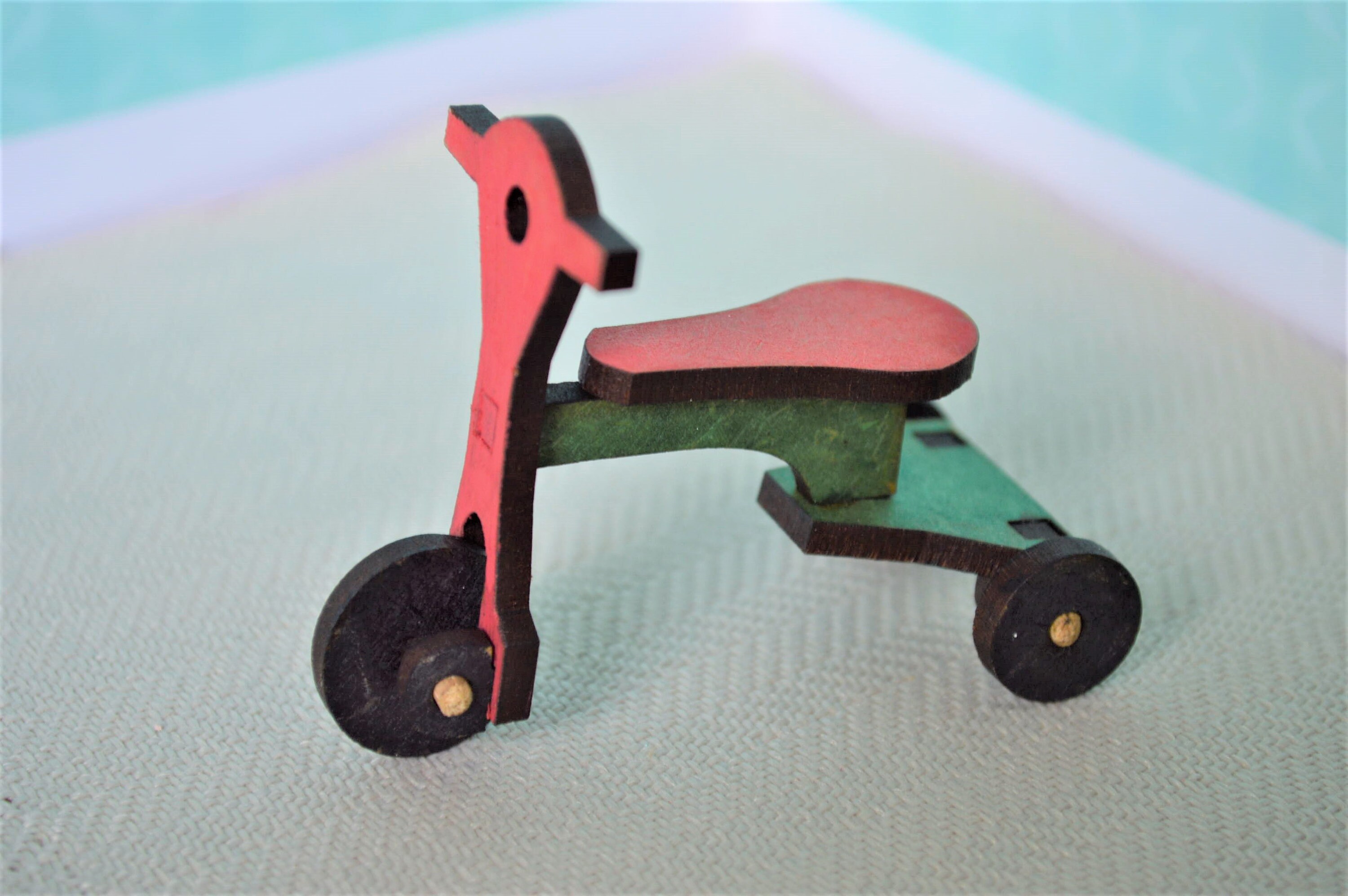Dollhouse Miniature Toy Bike Tricycle Classic Ride 1:12 Scale - Etsy