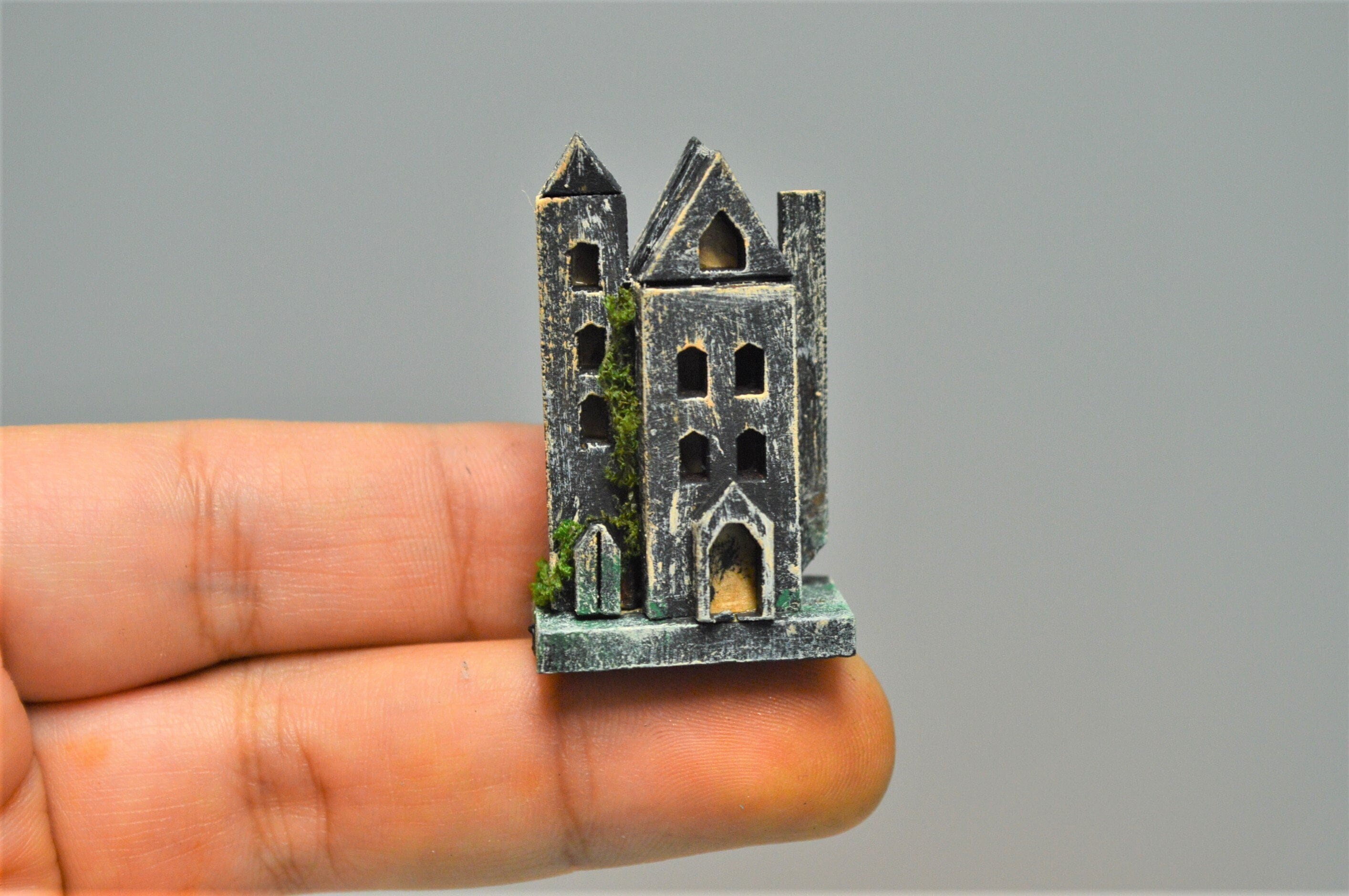 Dollhouse Miniature Halloween Haunted House Mini Scary Mansion - Etsy