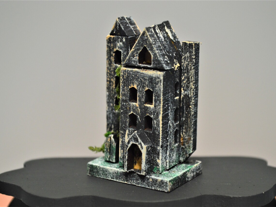 Dollhouse Miniature Halloween Haunted House Mini Scary Mansion - Etsy