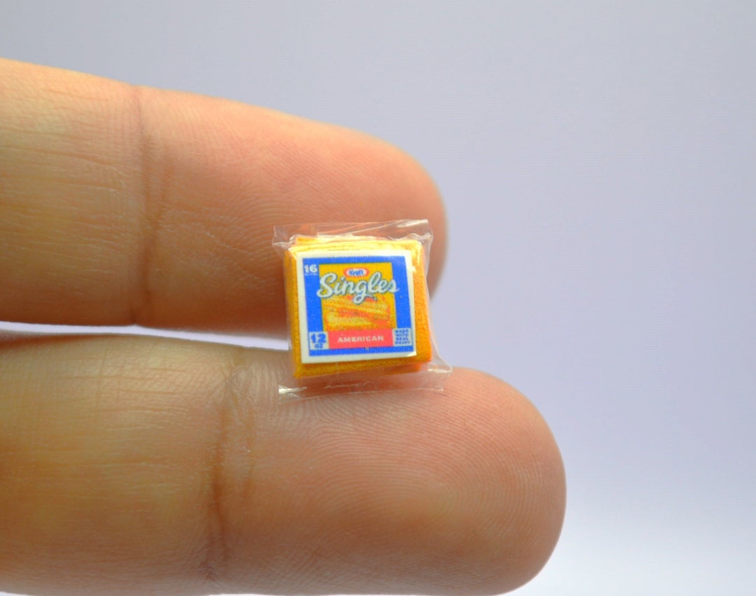 Dollhouse Miniature Cheese, Miniature American Cheese, 1:12 Scale Food ...