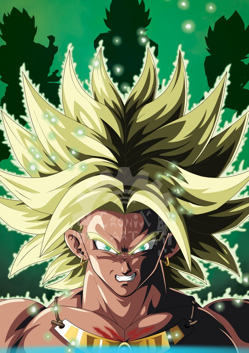 Unstoppable Rage-og SSJ Broly/dragonball Poster A4 - Etsy