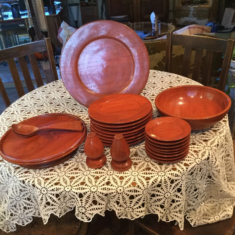 Wood Dinnerware - Etsy