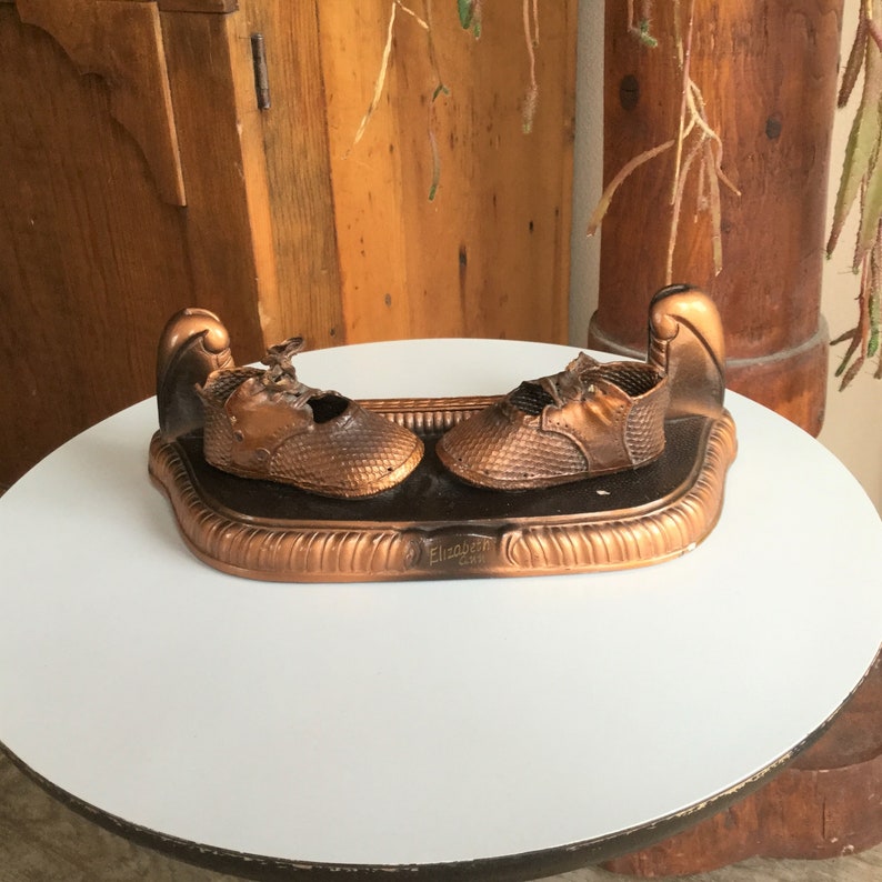 Vintage Bronzed Baby Shoe Picture Frame Base No Glass - Etsy