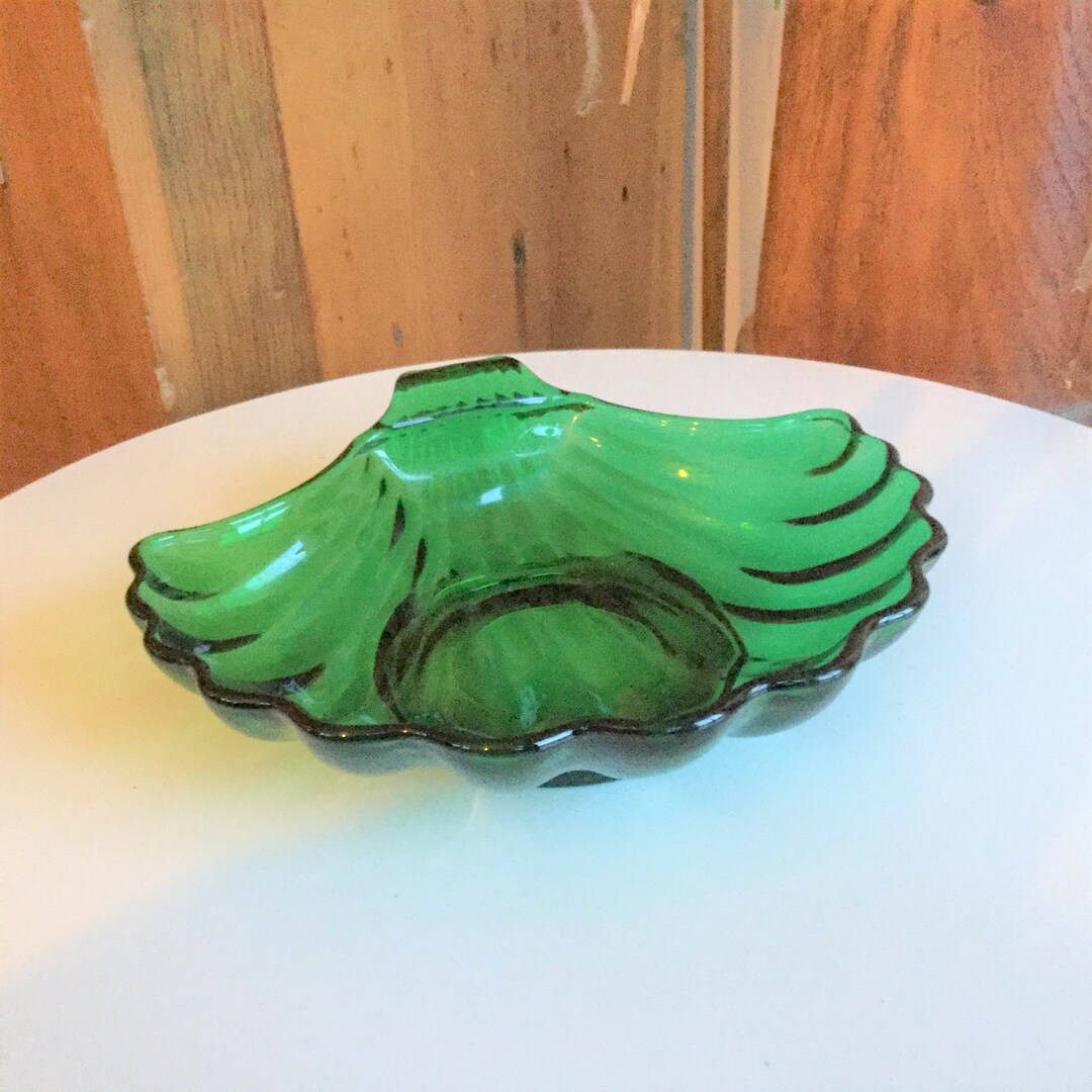 Emerald Green Shell Dish - Etsy