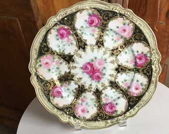 Hand Painted Roses Plate - Etsy