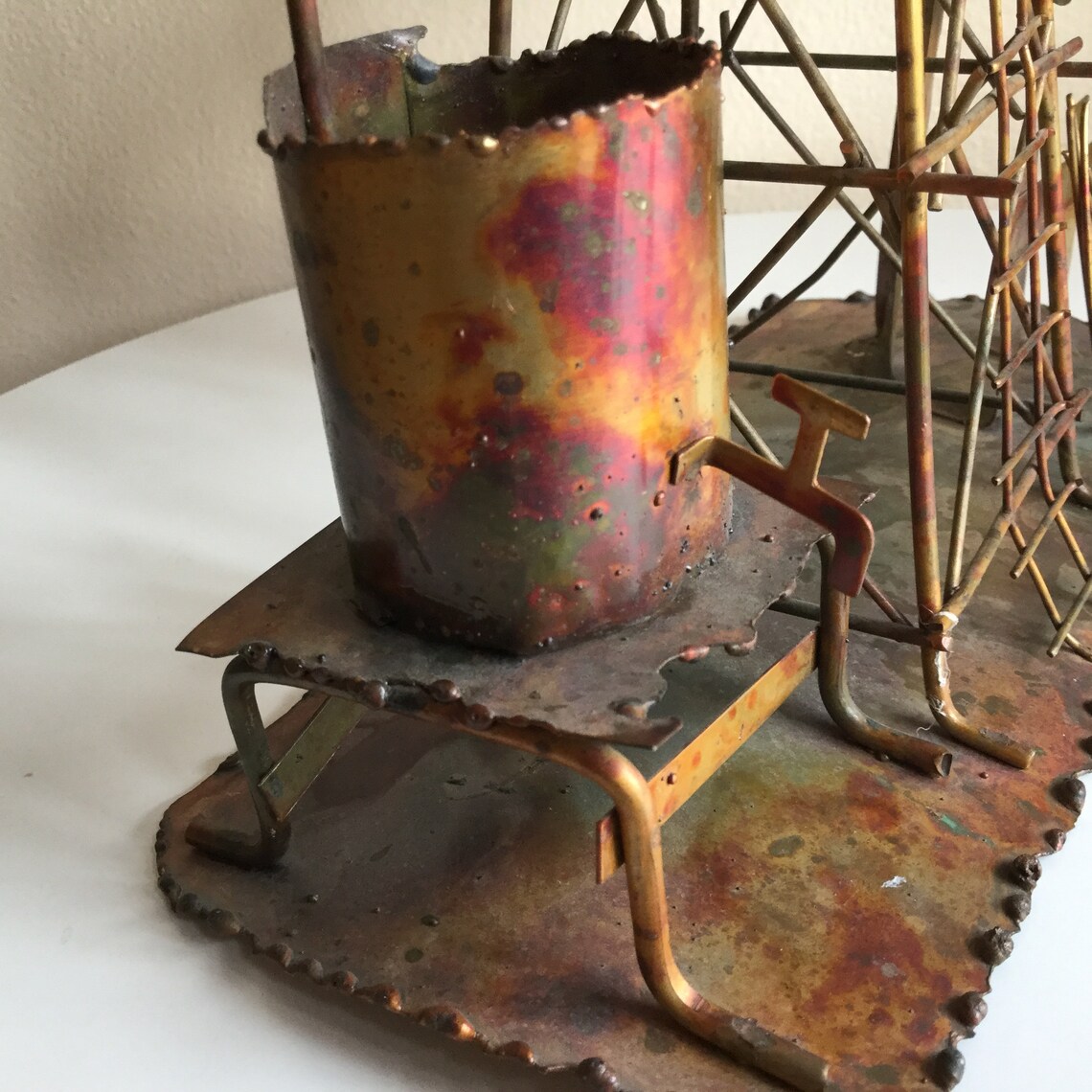Water Tower Music Box Metal Sculpture - Etsy