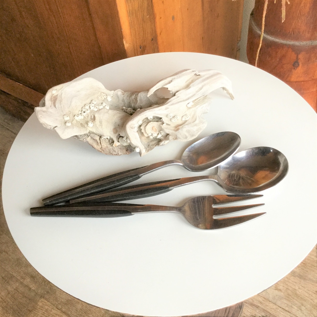 Eldan Stainless ELD2-BLACK Serving Set Casserole Spoon, Serving Spoon ...